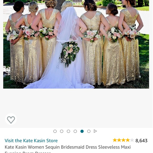 Kate Kasin | Dresses | Kate Kason Womens Sequin Bridesmaid Evening Or ...